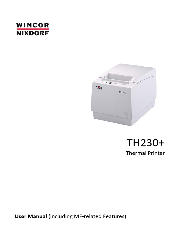 TH230 Thermal Printer User Manual | PDF | Printer (Computing ...