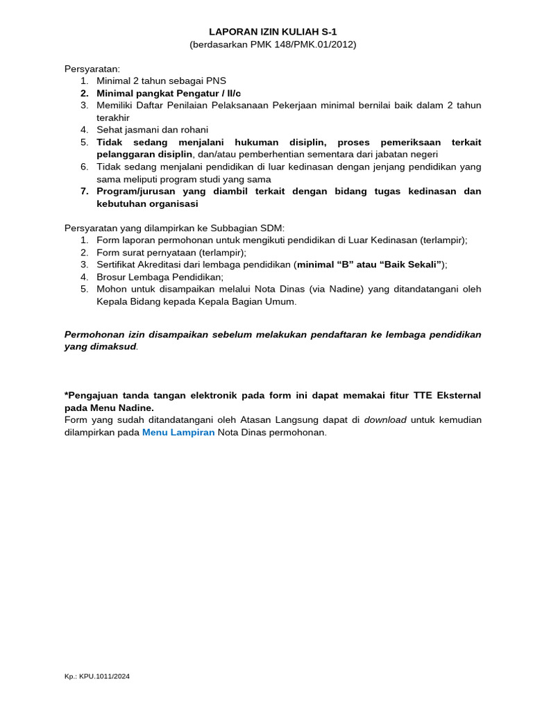 1b. Form Izin S1 - DS | PDF