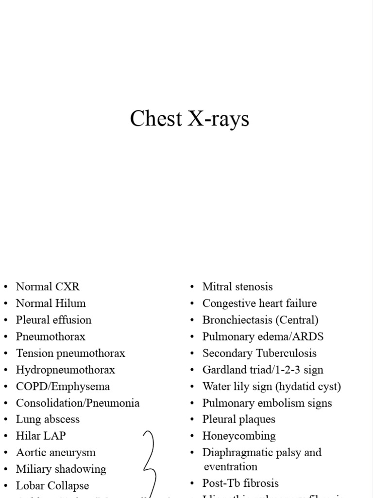 Chest X Rays | PDF