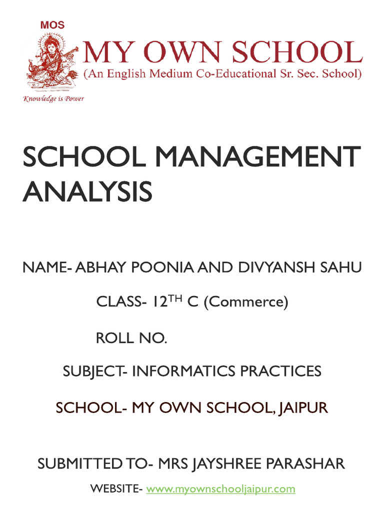 School Management System Overview | PDF | Databases | Usability
