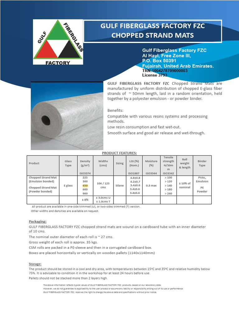 TDS CSM Gulf v2 | PDF | Fiberglass | Secondary Sector Of The Economy