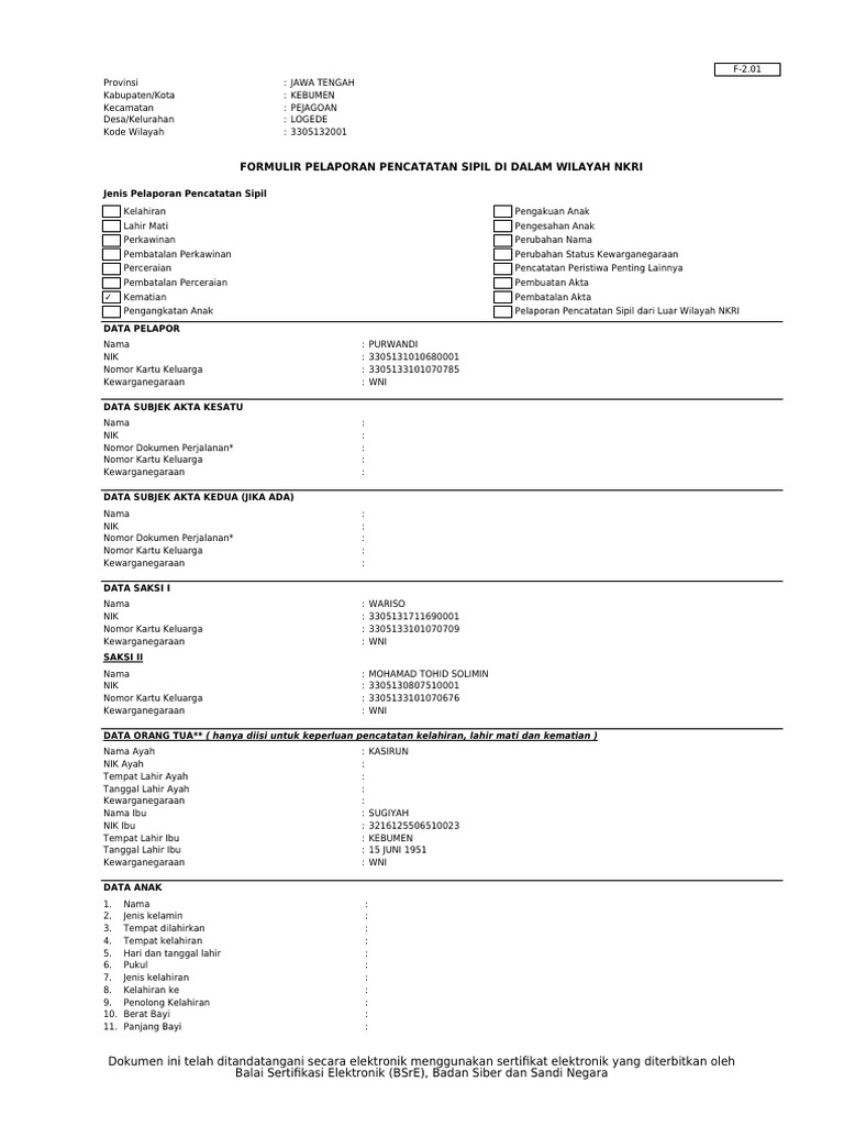 2977 21052024012438 Surat Form Kematian | PDF