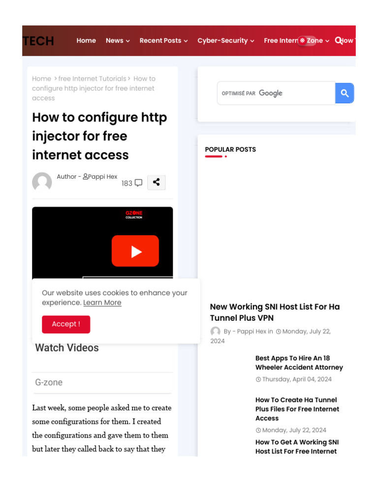 How To Configure HTTP Injector For Free Internet Access | PDF | Proxy Server | Internet