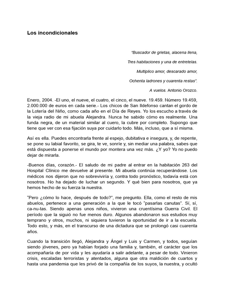 Los Incondicionales - Pilar Redondo | PDF