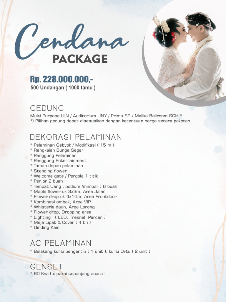 Paket Pernikahan Cendana | PDF