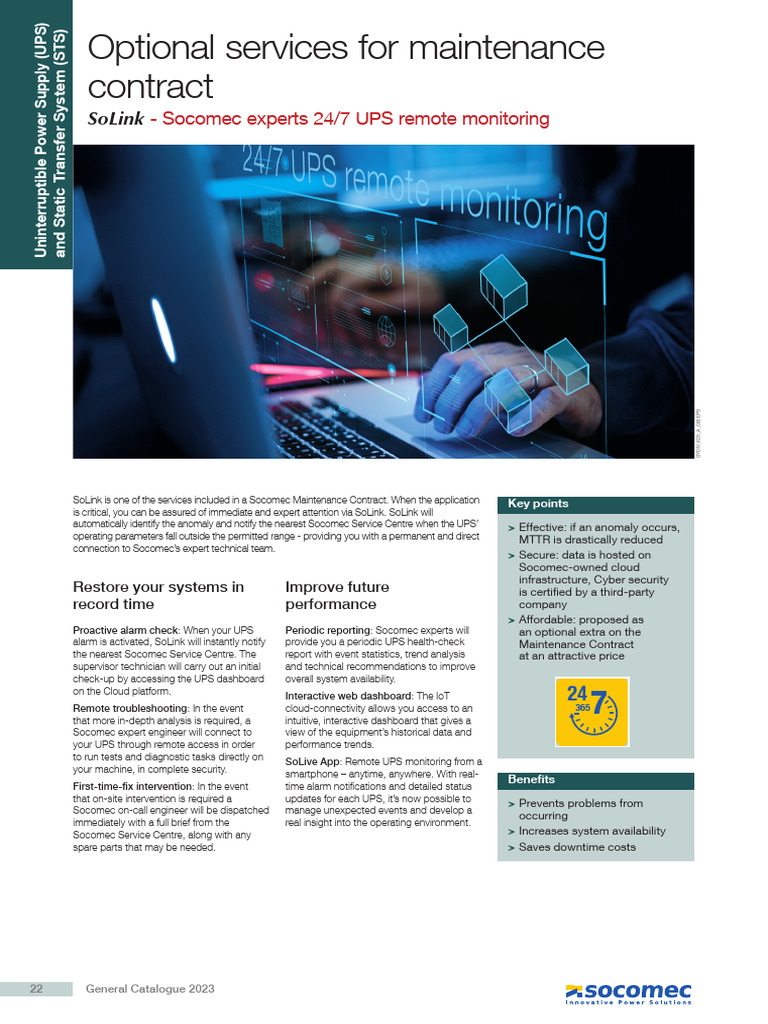 Solink - Socomec Experts 24 - 7 Ups Remote Monitoring - Catalogue - Pages - 2023 08 - DCG0020003 ...