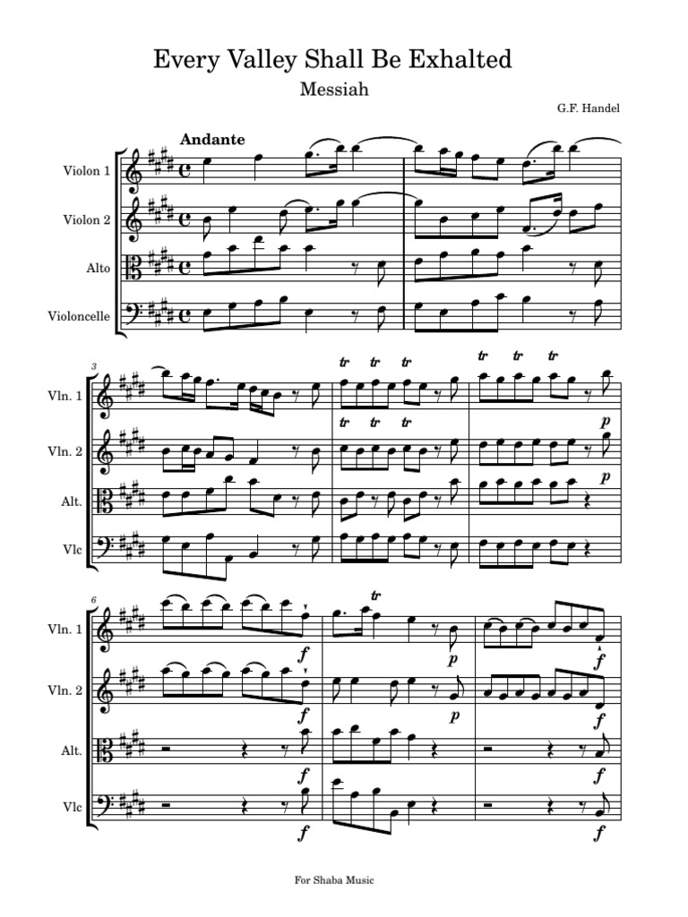 Every Valley Shall Be Exhalted | PDF | Choral Music | Christian Music