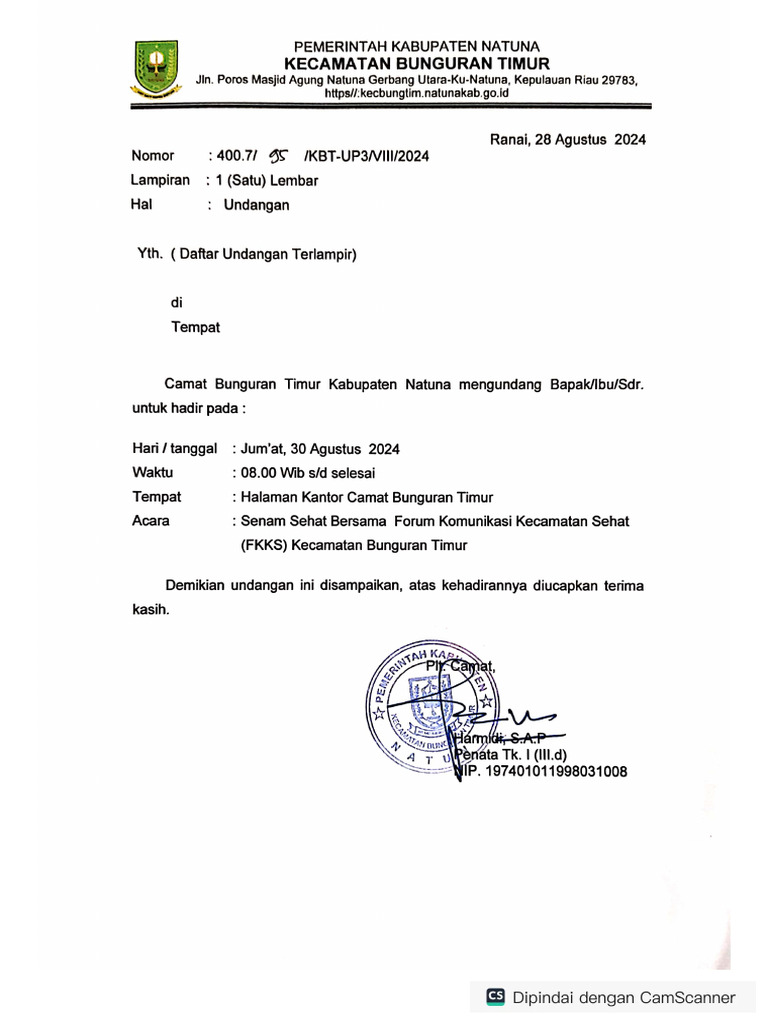 Undangan Senam Bersama FKKS | PDF