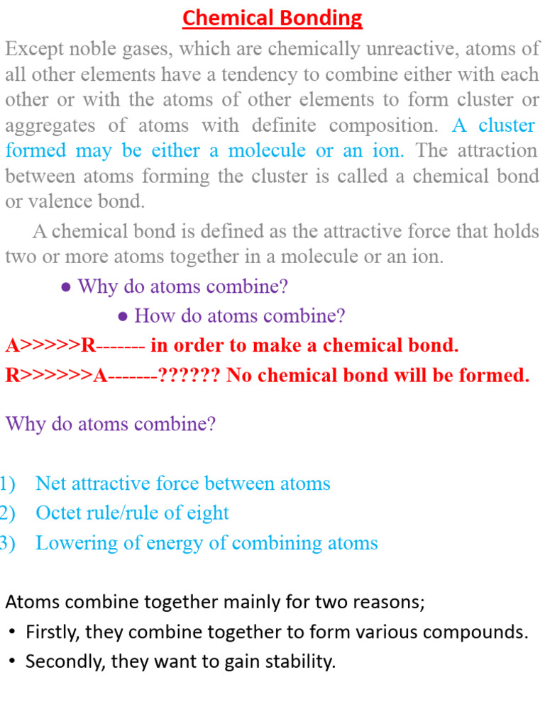 Chemical Bonding | PDF | Chemical Polarity | Chemical Bond