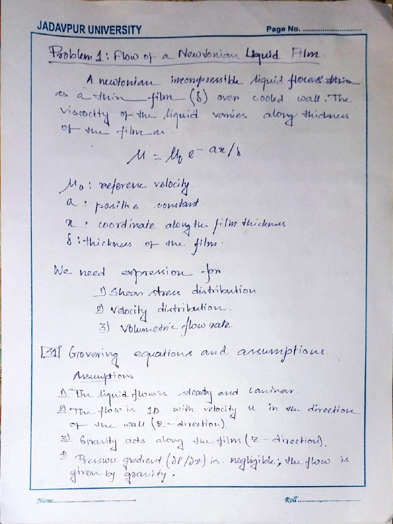 Assignment Fluid Dynamics Pdf