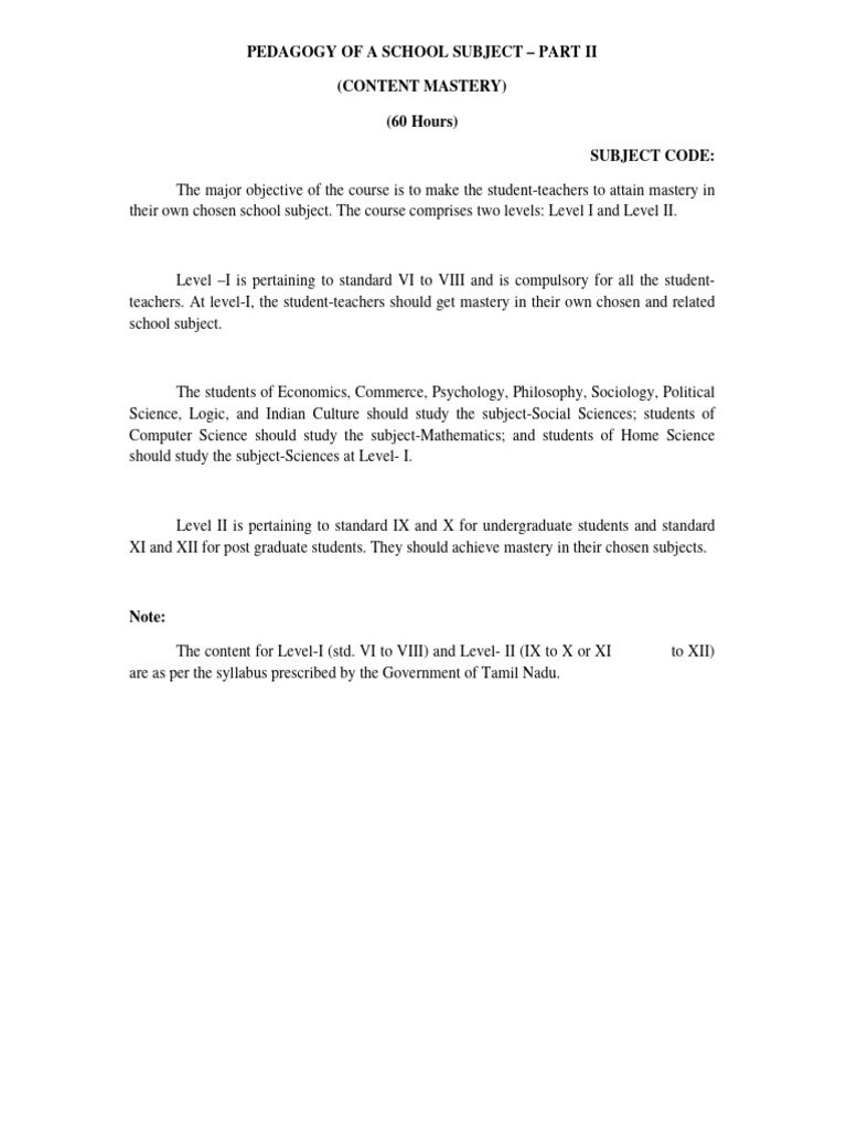 Sem - VIII - Syllabus | PDF | Lesson Plan | Teachers