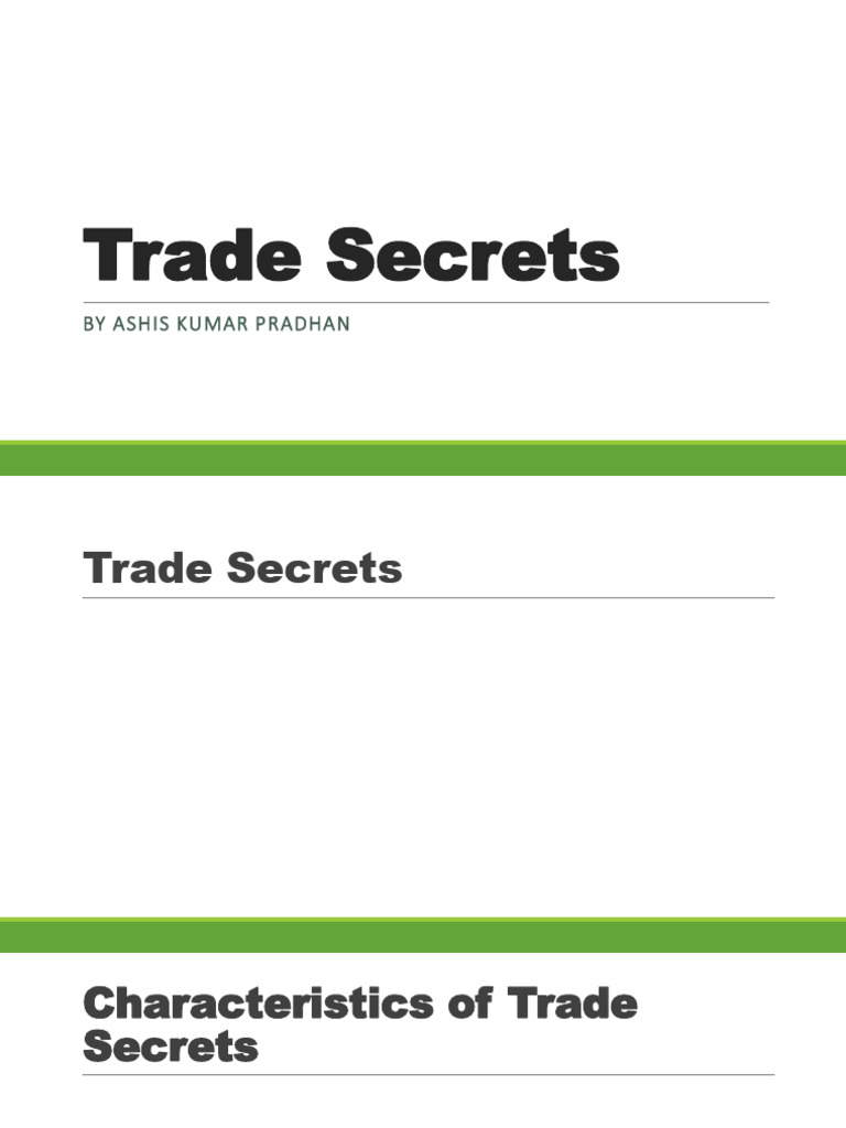 Trade Secrets | PDF | Trade Secret | Non Disclosure Agreement