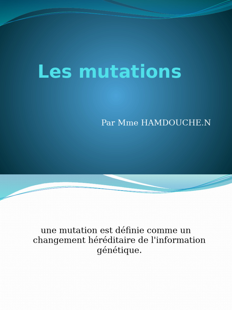 Mutation | PDF | Mutation | ADN