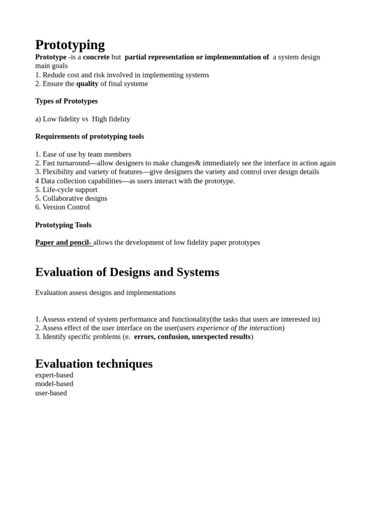 User Interface Design(Prototyping) | PDF