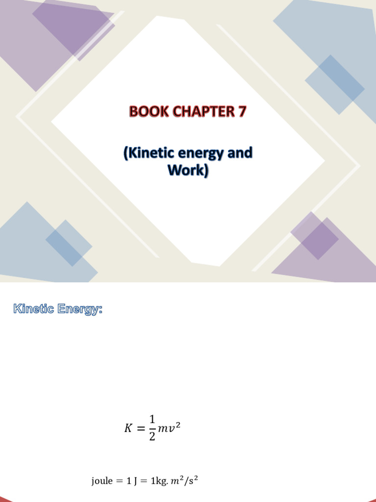 Work Kinetic Energy | PDF | Kinetic Energy | Continuum Mechanics