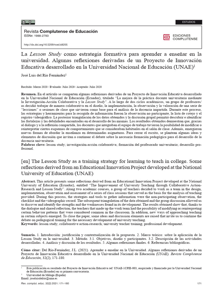 La Lesson Study | PDF | Maestros | Enseñando