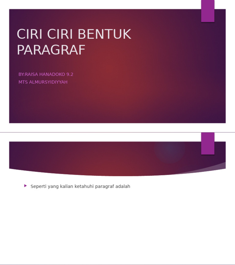 Ciri Ciri Bentuk Paragraf | PDF