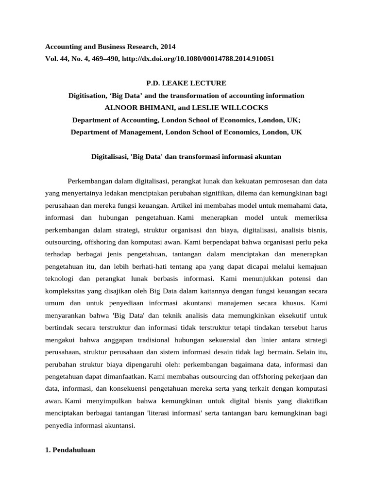 Accounting and Business Research | PDF
