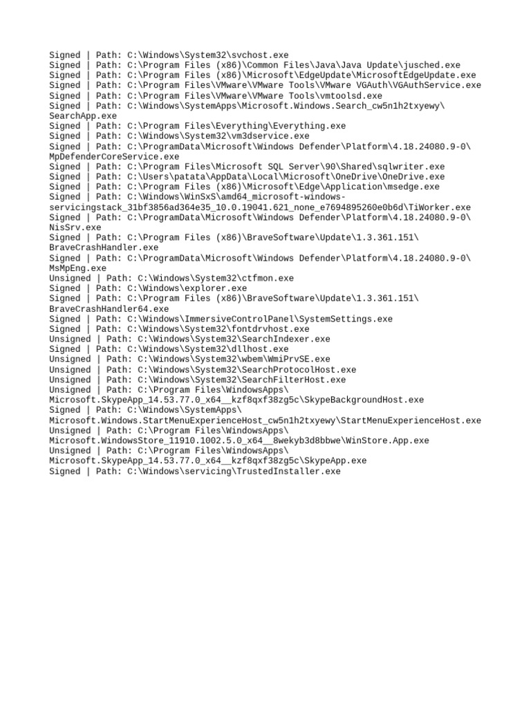 Dps Full Sigcheck Executables | PDF