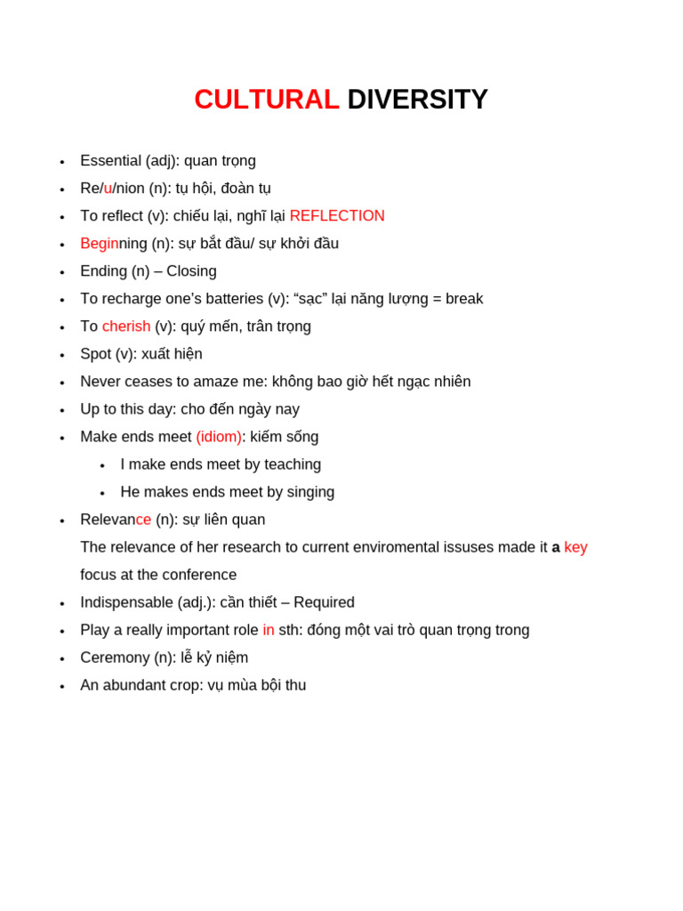 Cultural Diversity | PDF