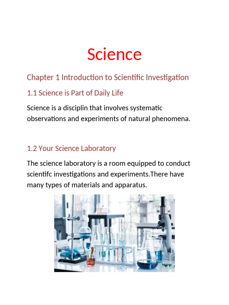 Science Note From 1 | PDF
