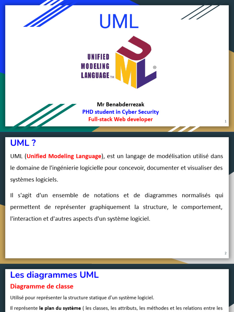 Introduction au langage UML | PDF | Langage de Modélisation Unifié ...