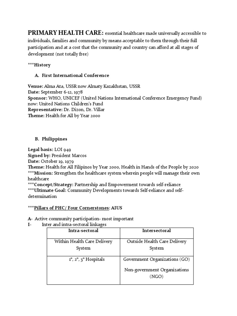 Primary Health Care Mle Reviewer | PDF | Breastfeeding | Vaccines