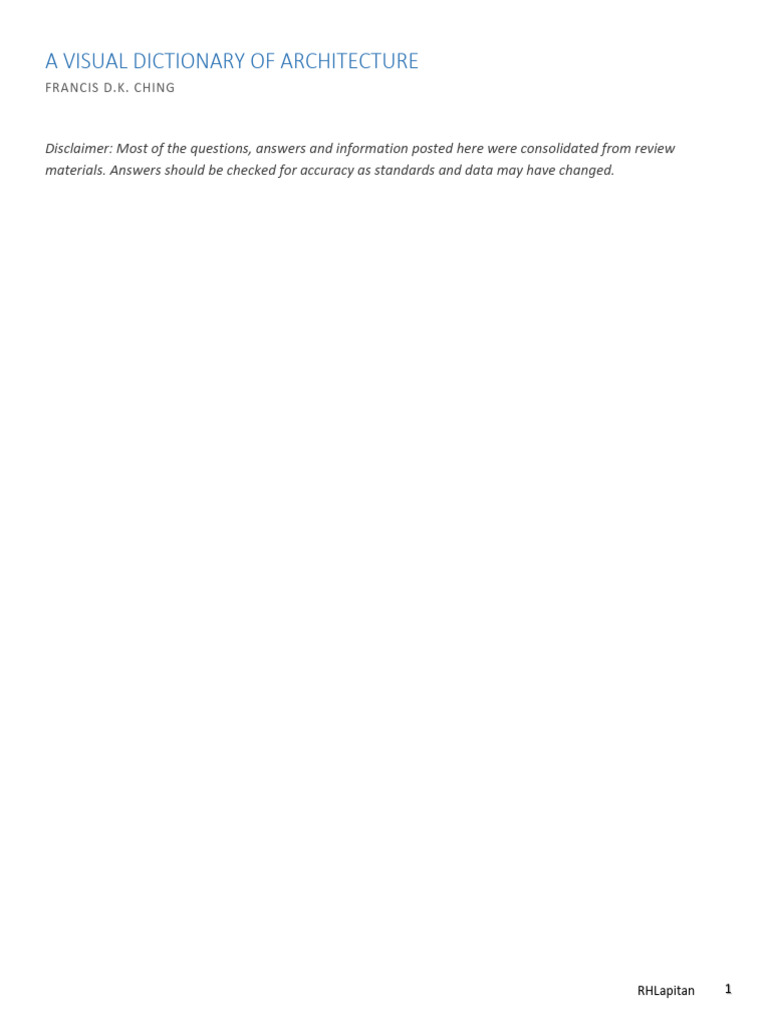 D.K. Ching 1 - 50 Questions | PDF | Window | Young's Modulus