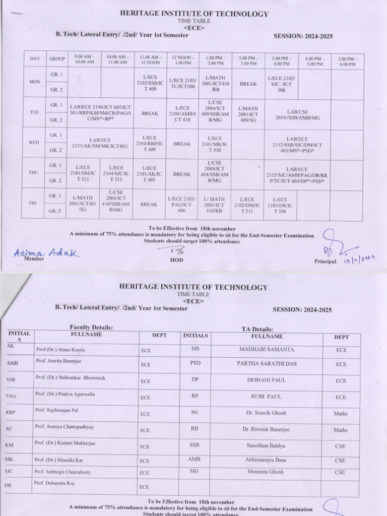 ECE - B.Tech 2nd Year 1st Sem (Lateral With Lab) | PDF