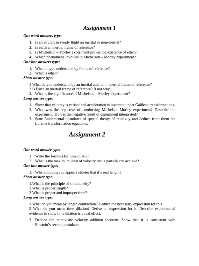 Assignment Unit 1 | PDF | Science & Mathematics