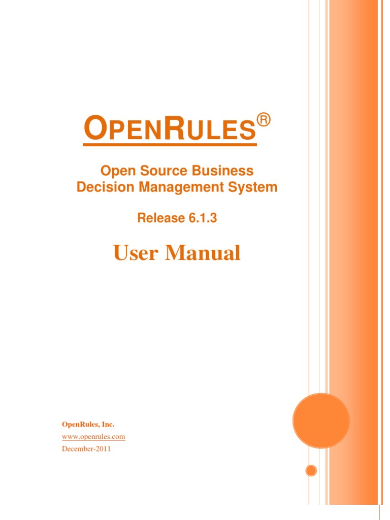 Open Rules User Manual | PDF | Array Data Type | Spreadsheet