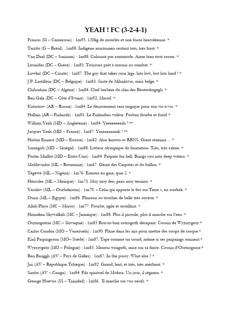 Yeah FC | PDF | Sports | Sports Rules And Regulations