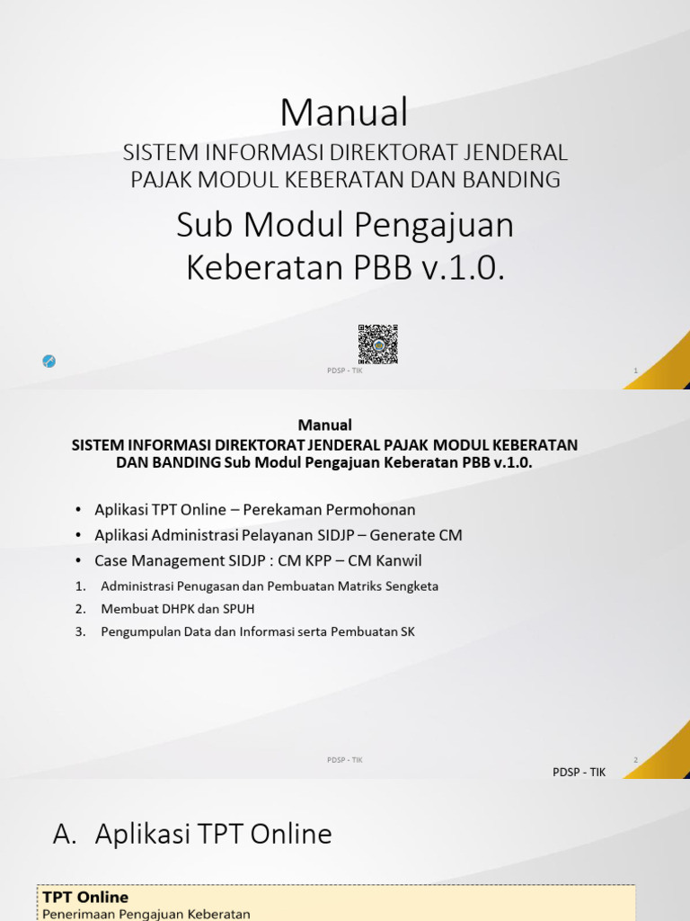 Sub Modul Manual Keberatan PBB PDF | PDF | Bisnis | Pengelolaan Keuangan & Uang