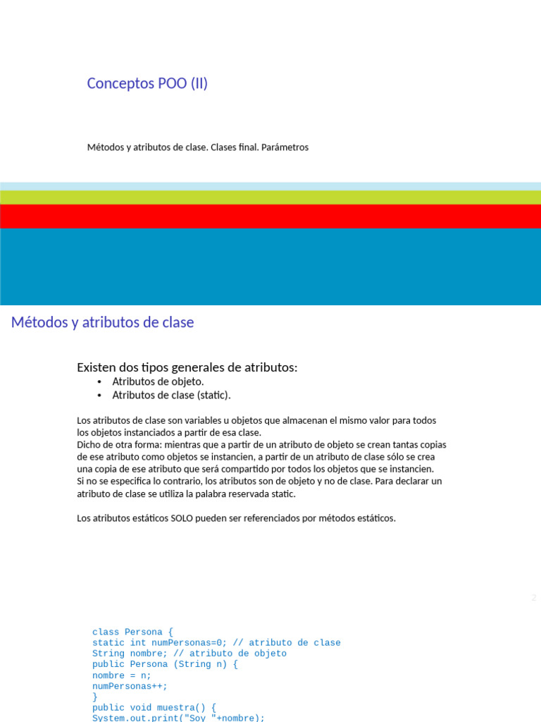 Atributos y Métodos en Java | PDF | Objeto (informática) | Ciencias de ...