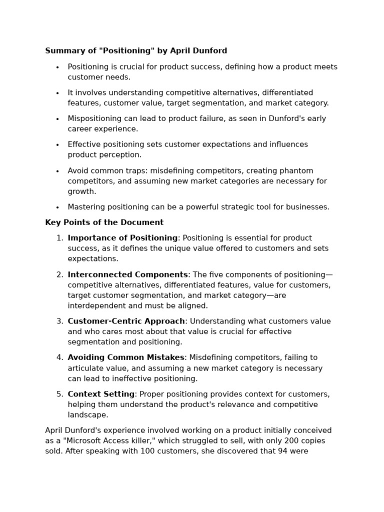 A Quick Guide To Positioning | PDF | Marketing | Market Segmentation
