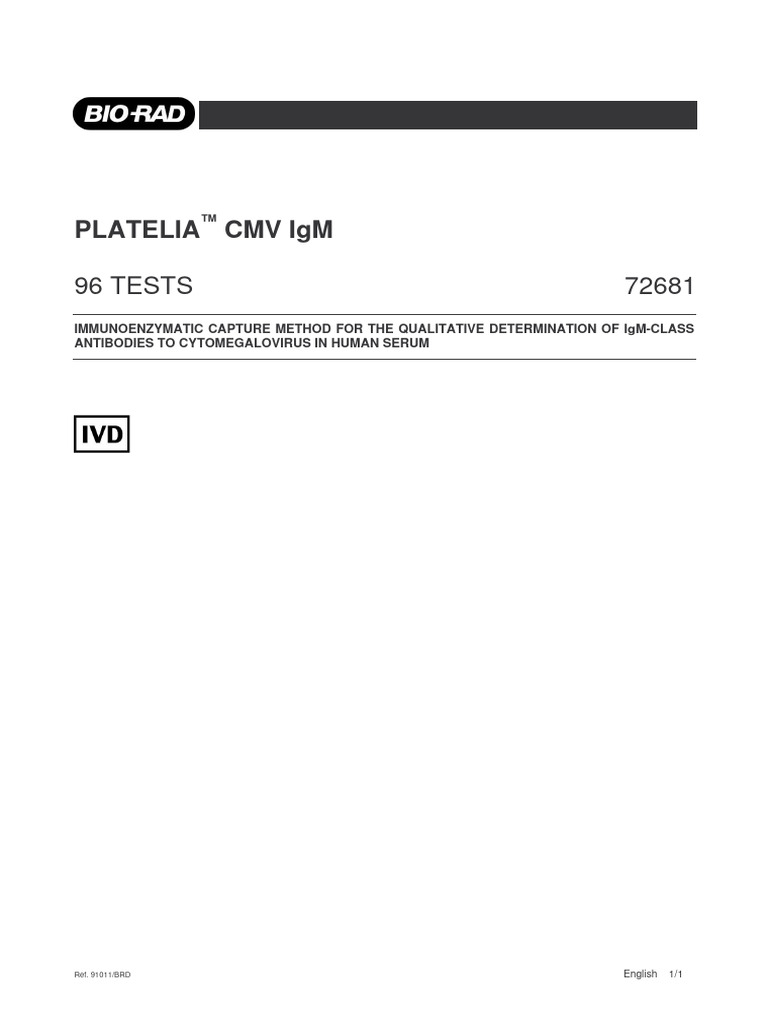 CMV IgM | PDF | Elisa | Antibody