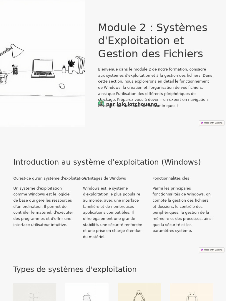 Module 2 Systemes DExploitation Et Gestion Des Fichiers | PDF | Système d'exploitation ...