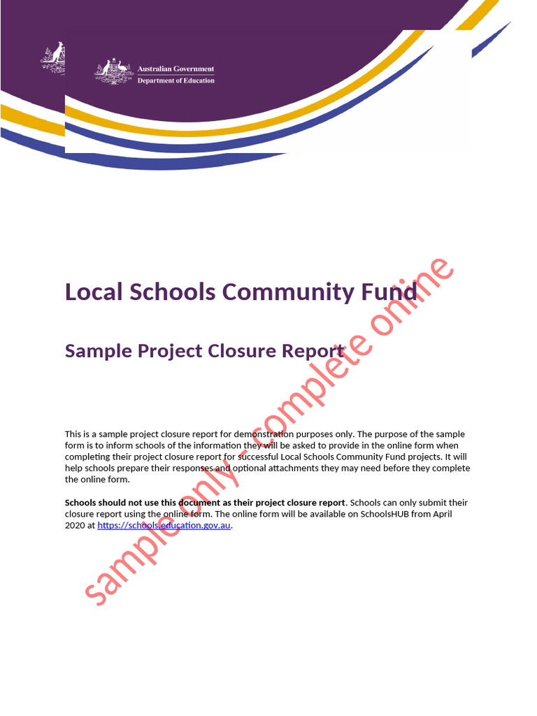 Sample Project Closure Report | PDF | Justice | Crime & Violence