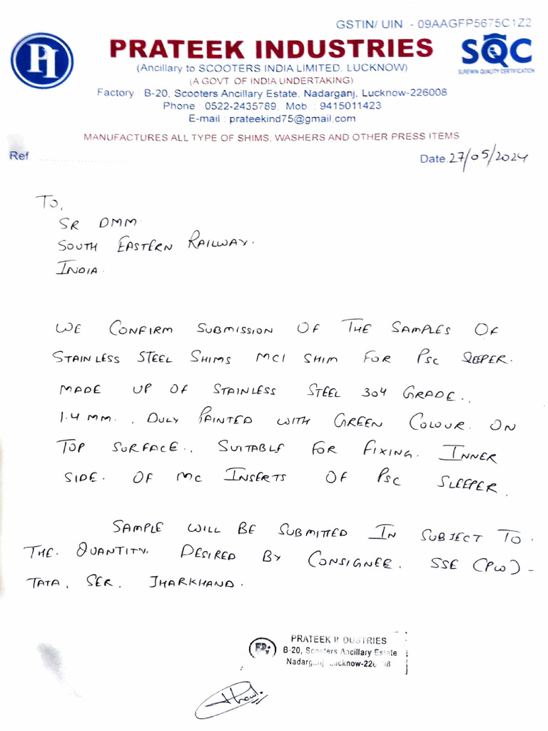 Sample Approval Letter | PDF