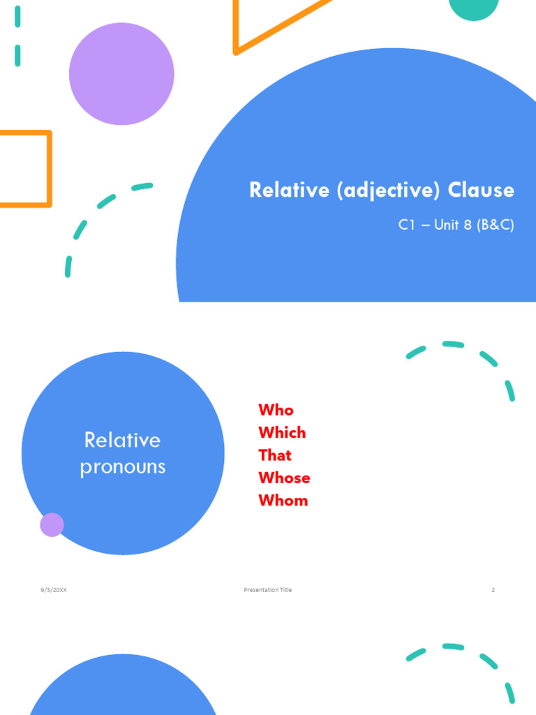 C1 - Unit 8b&C - Relative (Adjective) Clause | PDF | Adjective ...