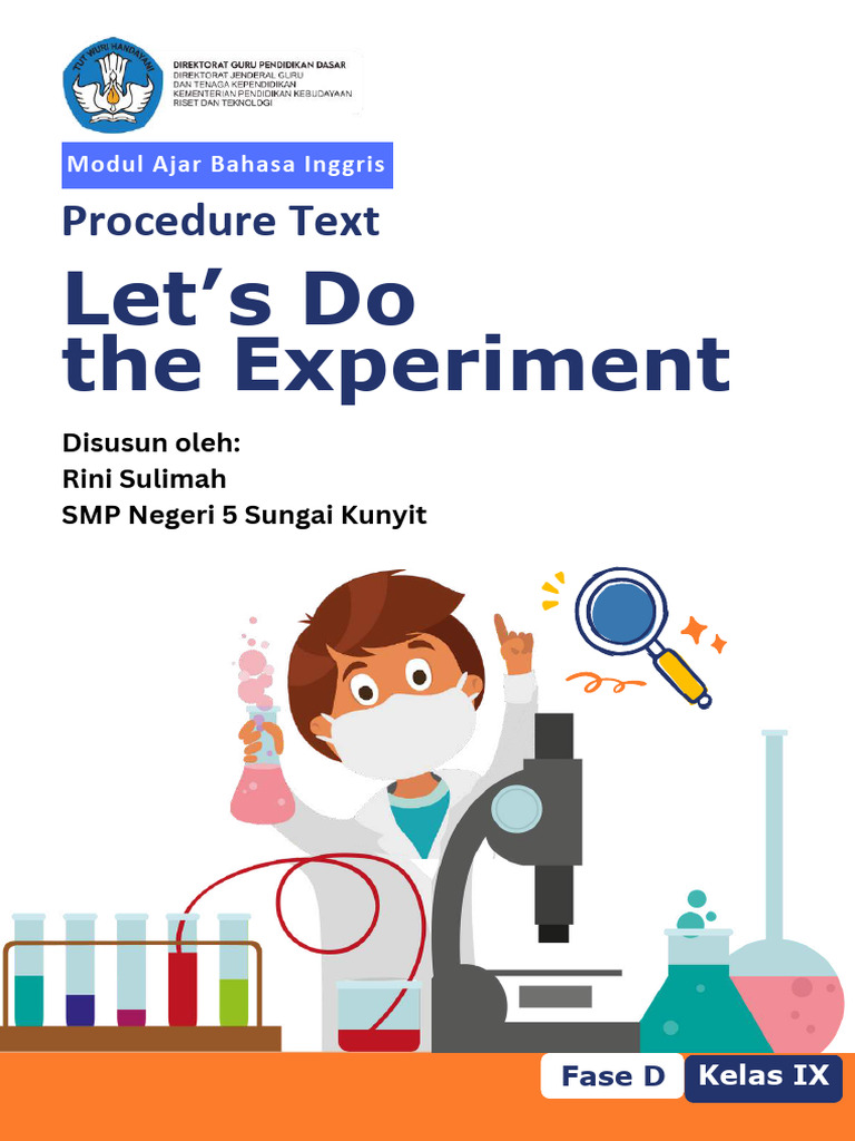 Modul Ajar Bahasa Inggris - Procedure Text Let's Do The Experiment ...
