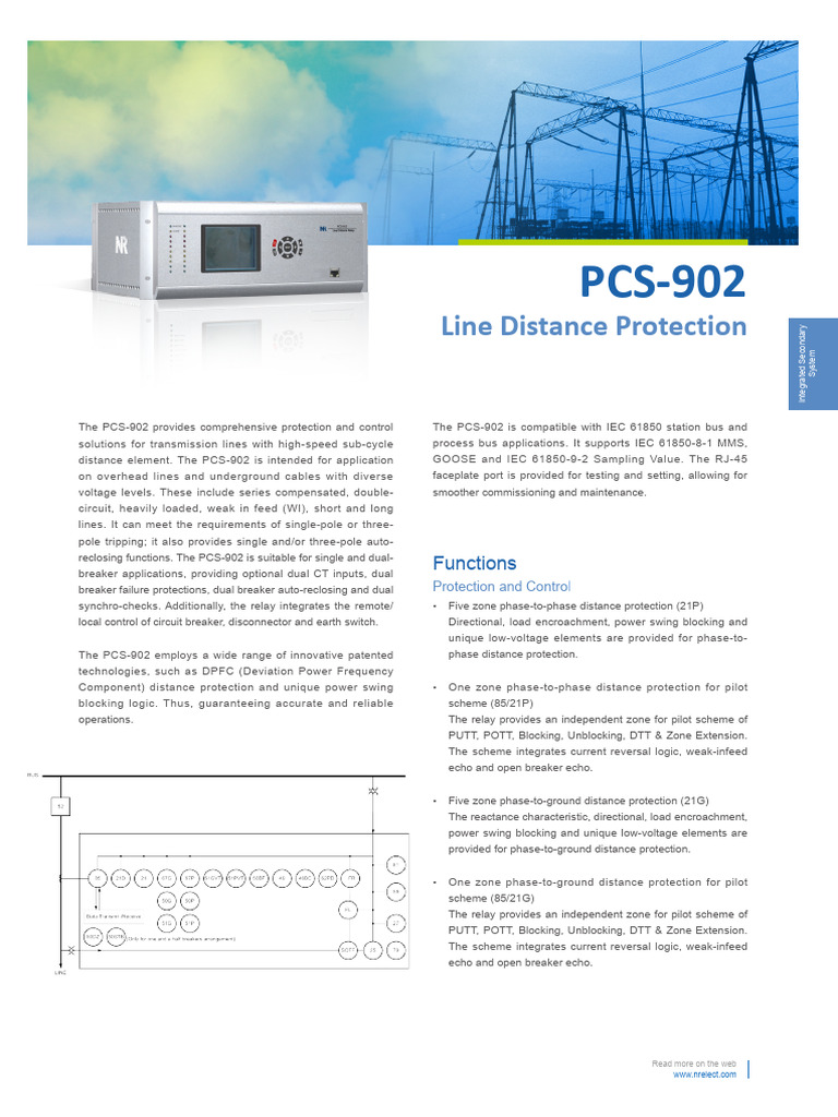 PCS-902 Line Distance Protection Relay | PDF | Electrical Engineering ...