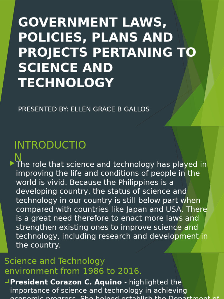 Government Laws, Policies, Plans and Projects | PDF | Nuclear Power ...