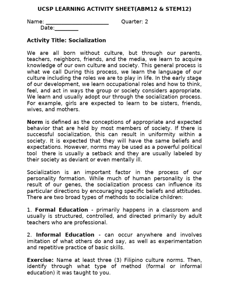 Ucsp Las 7 | PDF | Wellness | Science & Mathematics