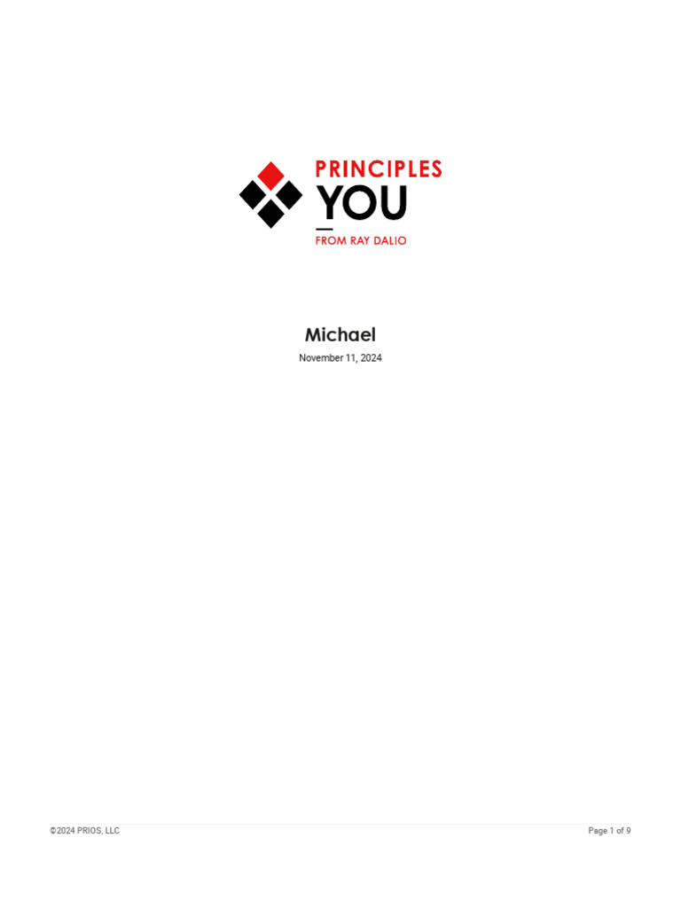 Michael Barasa - PrinciplesYou Must Assessment | PDF | Invention | Social Psychology
