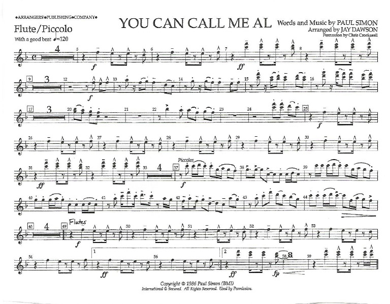 You Can Call Me Al (Flute - Piccolo) | PDF