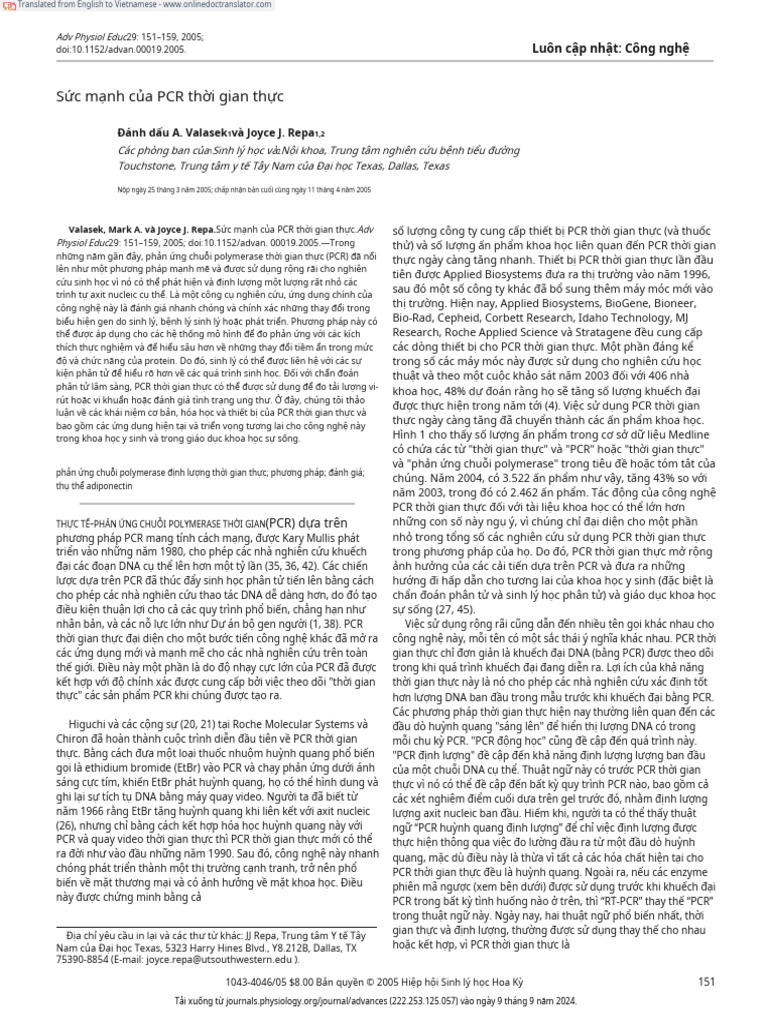 Valasek Repa 2005 The Power of Real Time PCR - En.vi | PDF