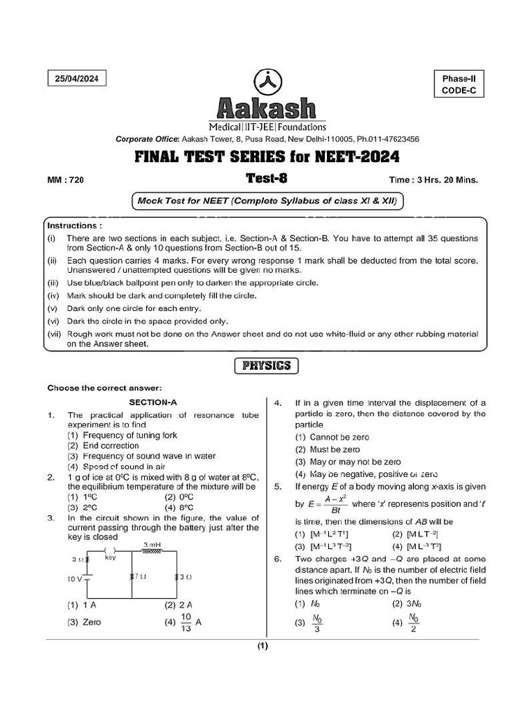 FTS 08 (C) (P2) - 25 04 2024 | PDF