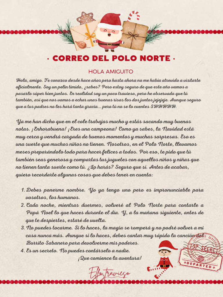 Carta Polo Norte Elfo | PDF