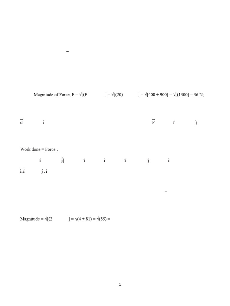 How To Solve Motion Problems Using Vectore Notations | PDF | Teaching ...